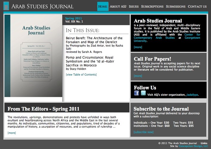 New Arab Studies Journal Issue . . . Around the Corner!