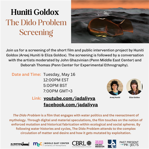 The Dido Problem Screening and Discussion with Huniti Goldox (16 May)