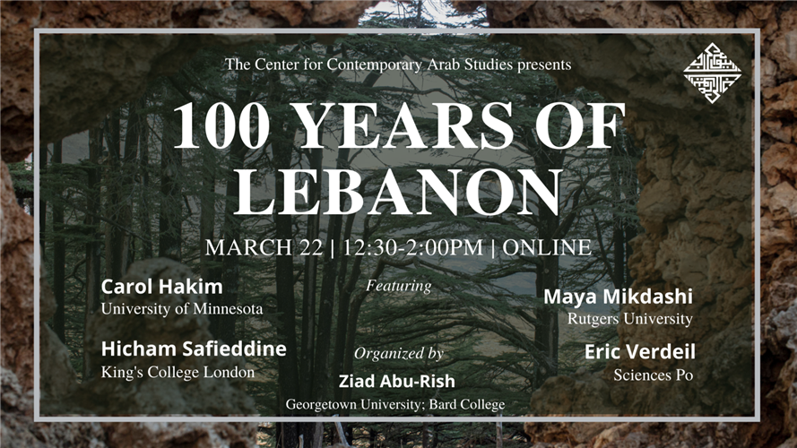 LIVE EVENT - 100 Years of Lebanon (22 March)