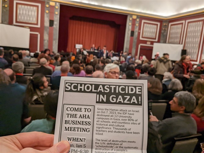 American Historical Assoc. Votes Overwhelmingly to Support Resolution ...
