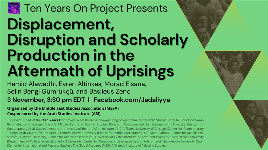 LIVE EVENT - Ten Years On: Displacement, Disruption and Scholarly ...